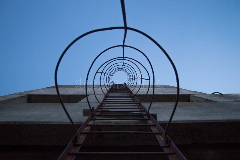 Fire Emergency Escape Ladder on a Building Vertical Angle Stock Image ...