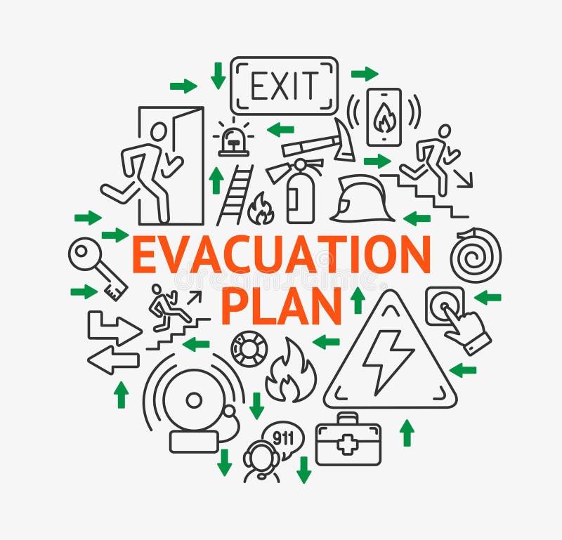 Fire Emergency Evacuation Stock Illustrations – 12,211 Fire Emergency ...