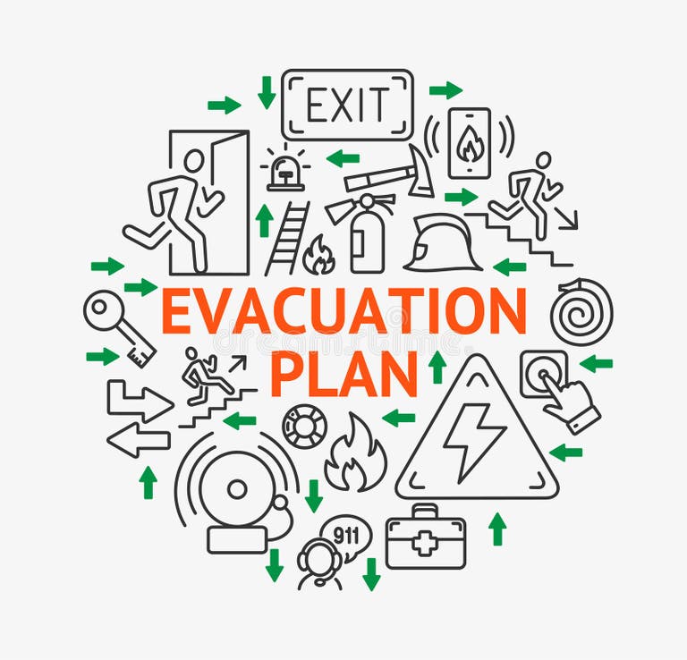 Fire Emergency Plan Stock Illustrations – 2,537 Fire Emergency Plan ...