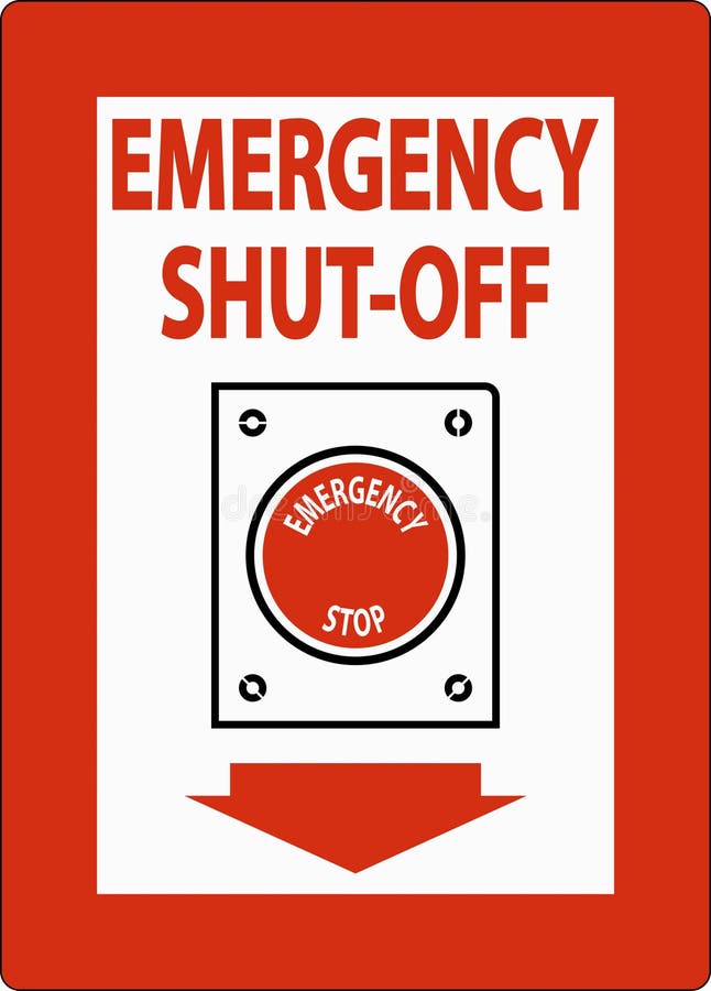 Emergency Sign Generator Disconnect Stock Vector - Illustration of ...