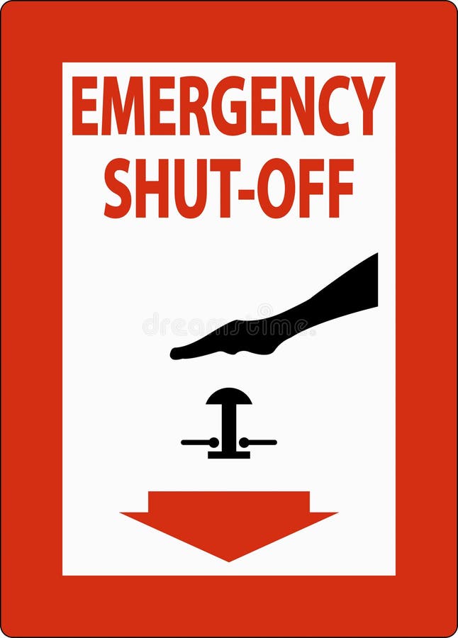 On Off Red Switch. Emergency Red Switch Button Flat Design. Vector ...