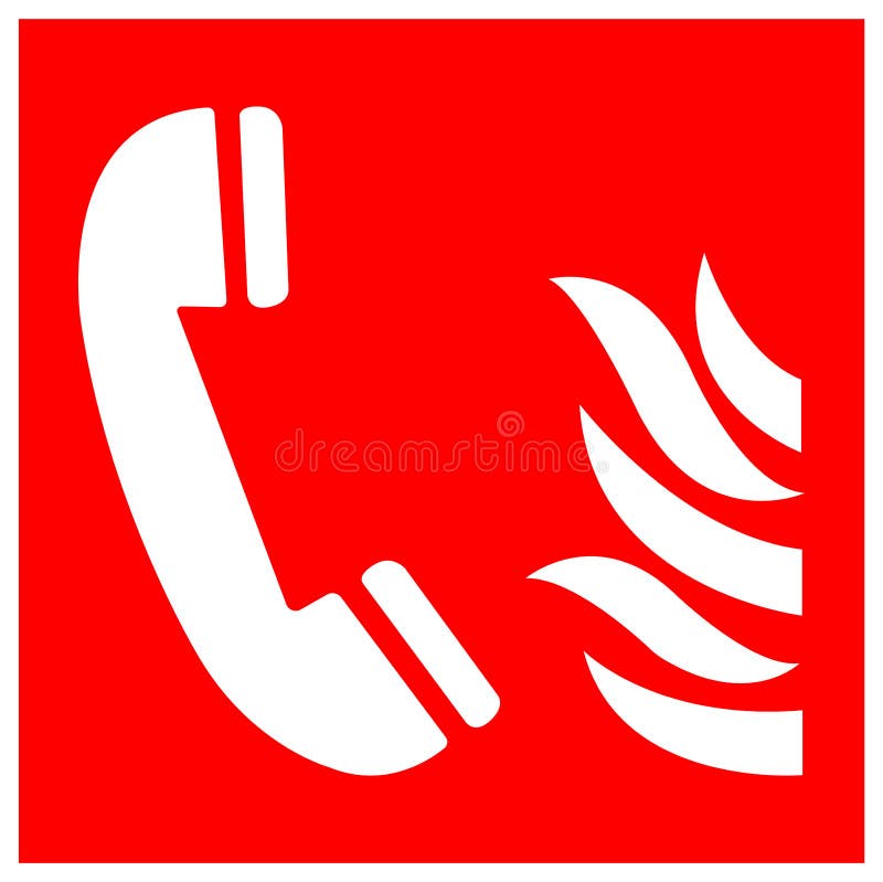 Emergency Telephone Symbol Sign, Vector Illustration, Isolated on White ...