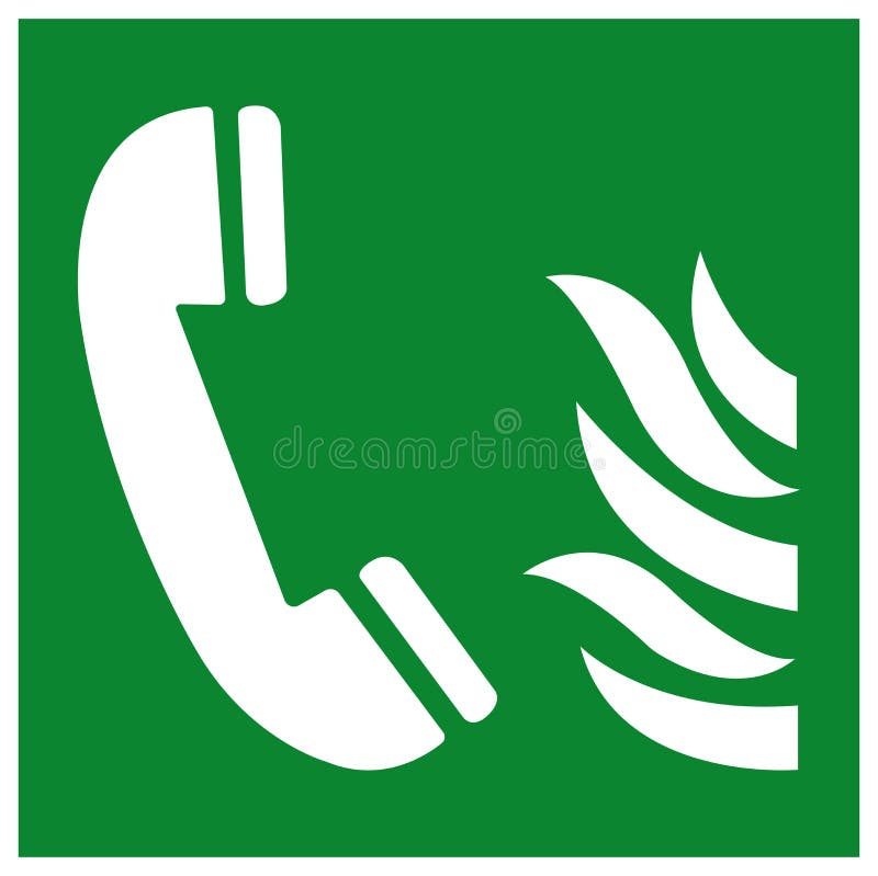 Fire Emergency Telephone Symbol Sign, Vector Illustration, Isolate on ...