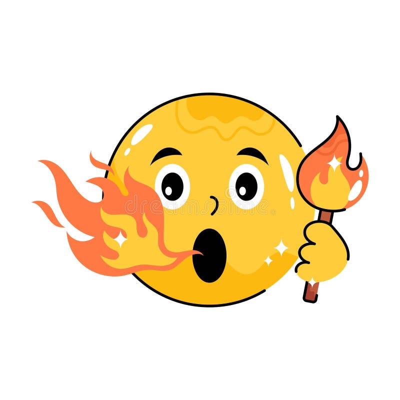 Fire Emoticon Doodle Vector Colorful Sticker. EPS 10 File Stock Vector ... Fire Emoticon Doodle Vector Colorful Sticker. EPS 10 File Stock Vector ...