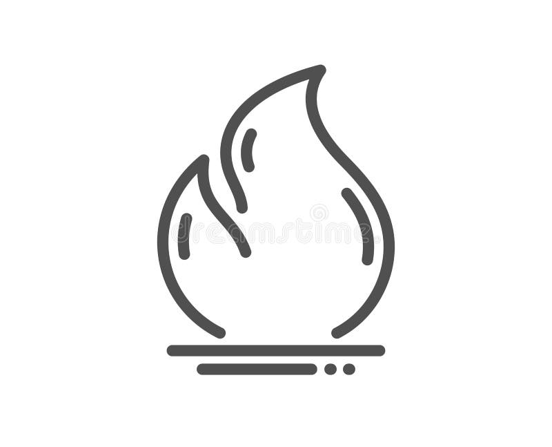 Fire Energy Line Icon. Heating Power Energy Sign. Vector Stock Vector ...