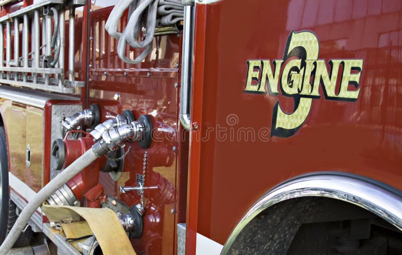 Fire Engine 3 stock image. Image of shiny, three, working - 1097663