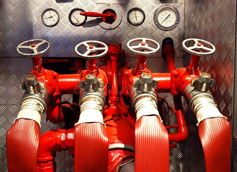 Fire Engine stock image. Image of hose, vintage, chain, valve - 95257