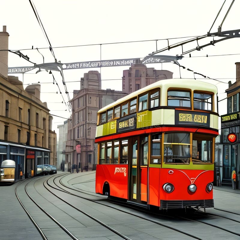 Retro Trams Stock Illustrations – 77 Retro Trams Stock Illustrations ...