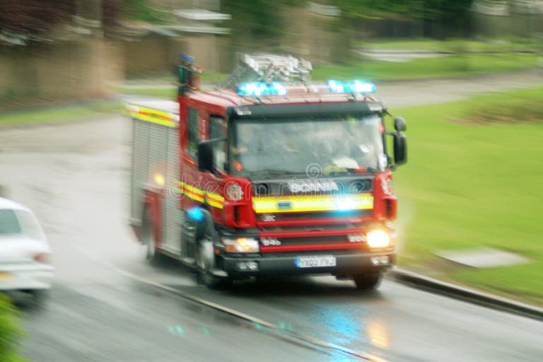 Fire Appliance, Fire Engine in Action Editorial Stock Image - Image of ...