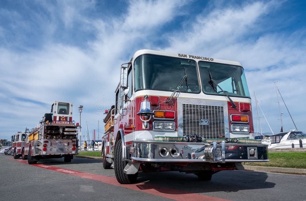 Fire Engine Cars in San Francisco Editorial Photography - Image of ...