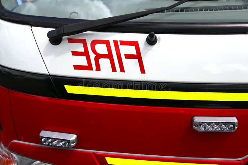 Fire engine close up stock photo. Image of word, vehicle - 27721524
