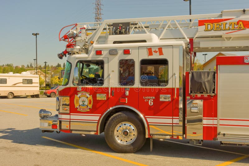 A Fire Engine in Delta, British Columbia Editorial Photography - Image ...