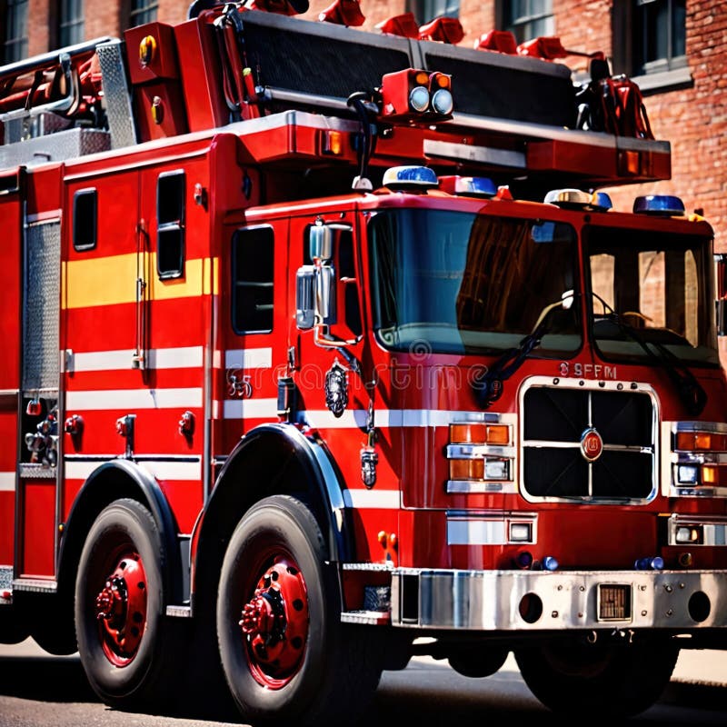 Fire Engine, Emergency Response Vehicle for Fire Fighting Stock ...