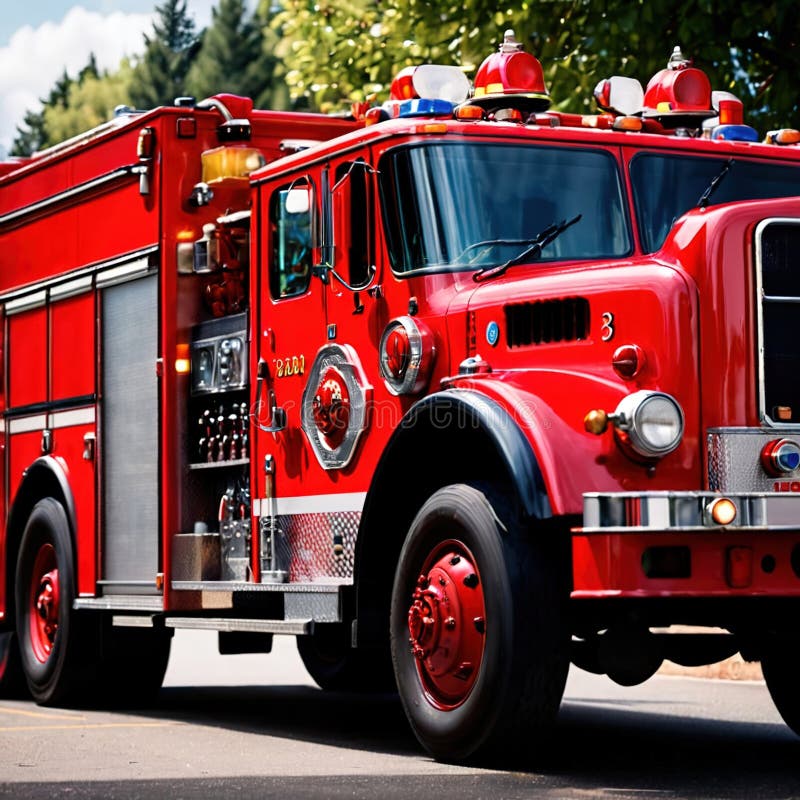 Fire Engine, Emergency Response Vehicle for Fire Fighting Stock ...