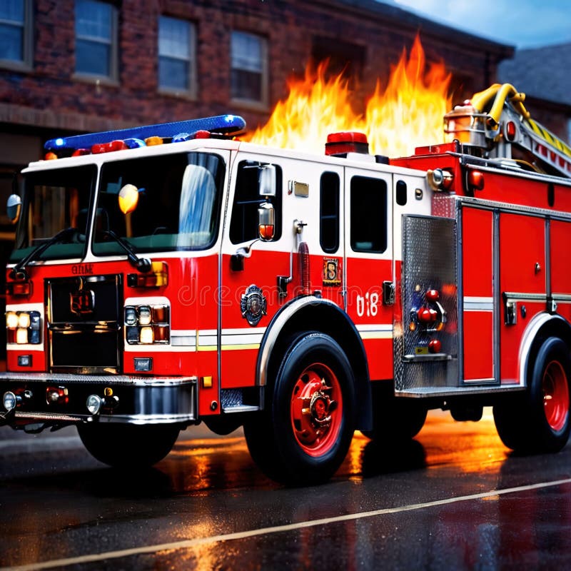 Fire Engine, Emergency Response Vehicle for Fire Fighting Stock ...