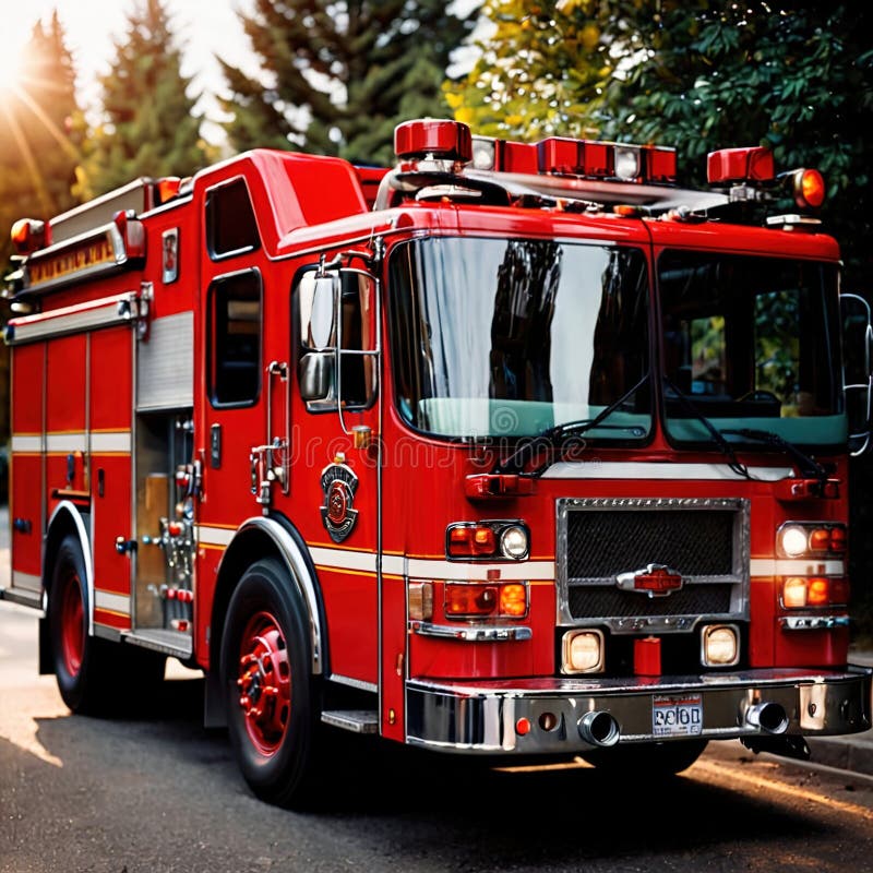 Fire Engine, Emergency Response Vehicle for Fire Fighting Stock ...
