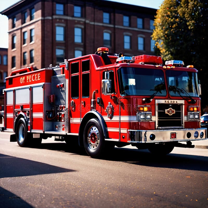 Fire Engine, Emergency Response Vehicle for Fire Fighting Stock ...