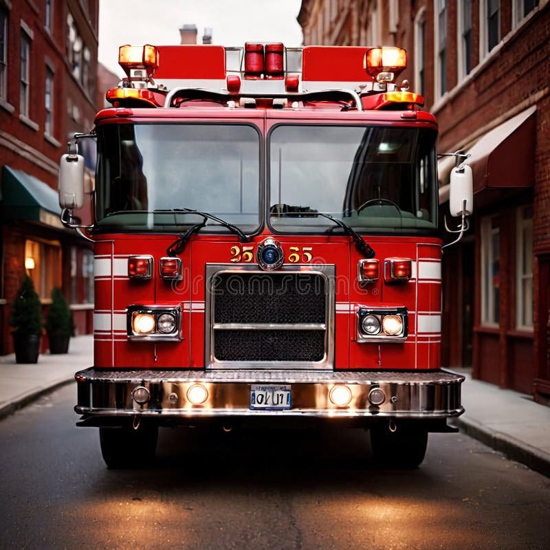 Fire Engine, Emergency Response Vehicle for Fire Fighting Stock ...