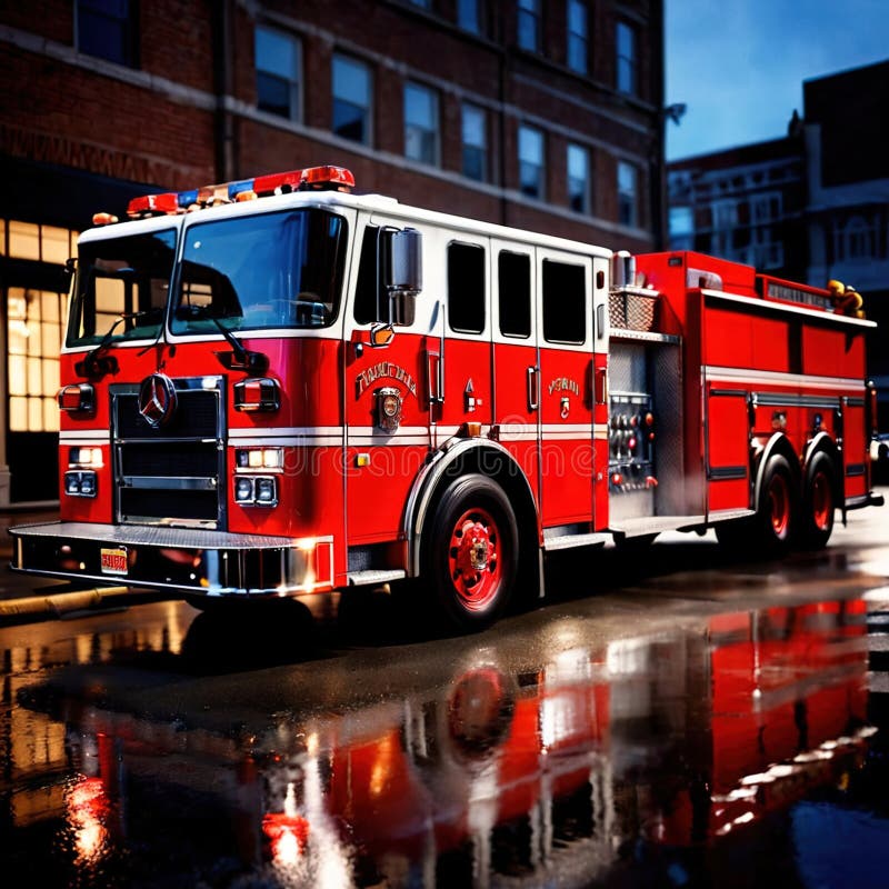 Fire Engine, Emergency Response Vehicle for Fire Fighting Stock ...