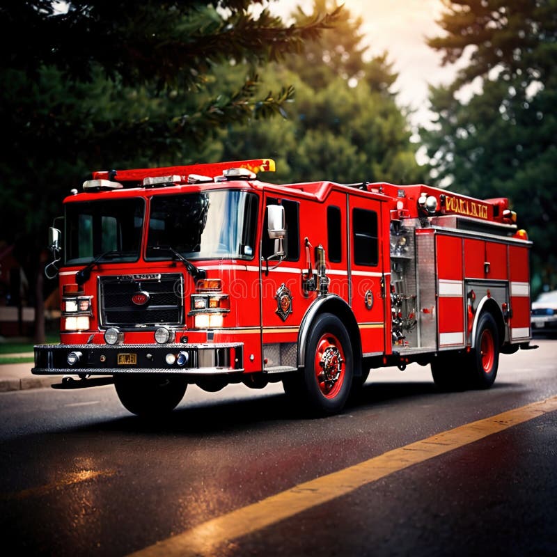Fire Engine, Emergency Response Vehicle for Fire Fighting Stock ...