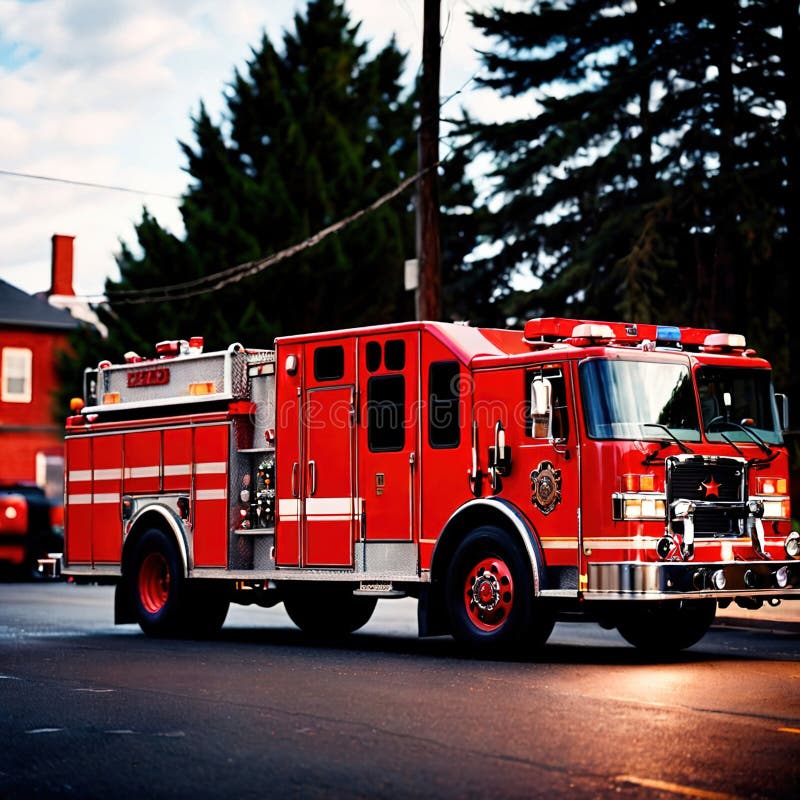 Fire Engine, Emergency Response Vehicle for Fire Fighting Stock ...
