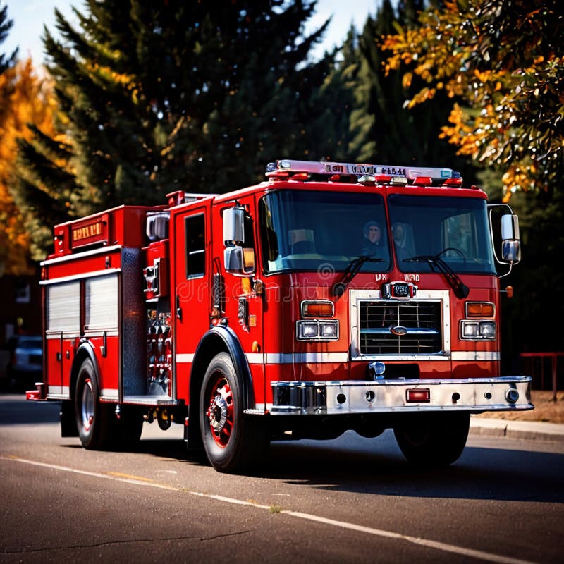 Fire Engine, Emergency Response Vehicle for Fire Fighting Stock ...