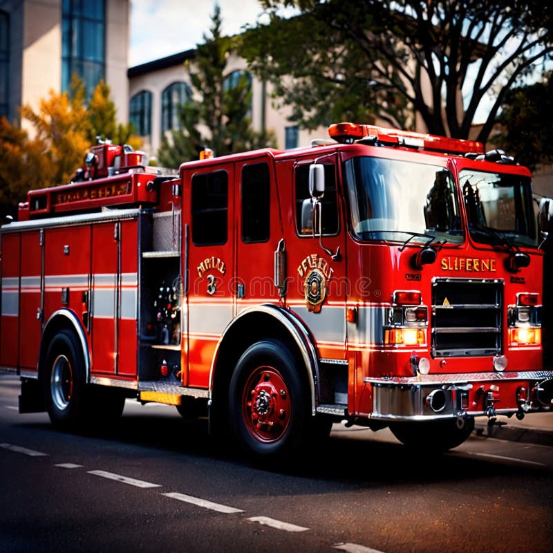 Fire Engine, Emergency Response Vehicle for Fire Fighting Stock ...