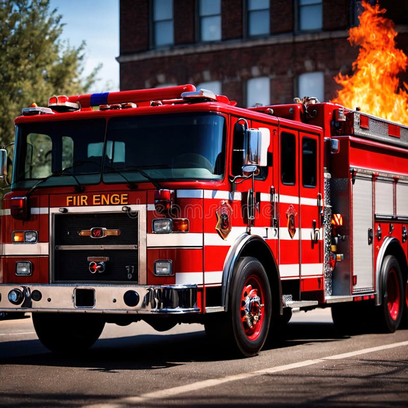 Fire Engine, Emergency Response Vehicle for Fire Fighting Stock ...