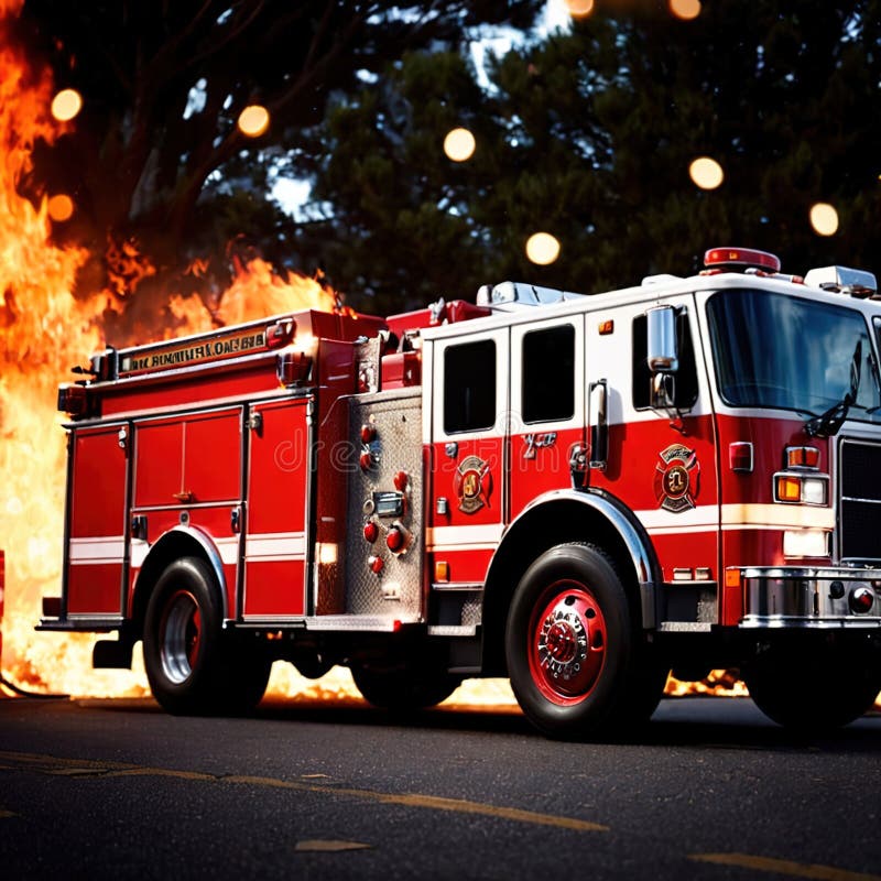 Fire Engine, Emergency Response Vehicle for Fire Fighting Stock ...