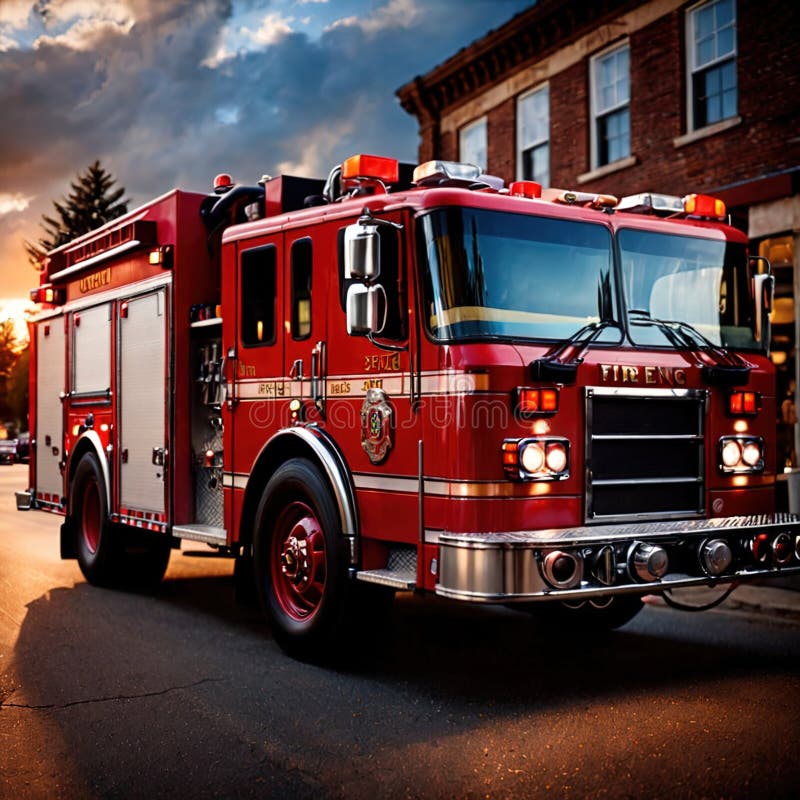 Fire Engine, Emergency Response Vehicle for Fire Fighting Stock ...