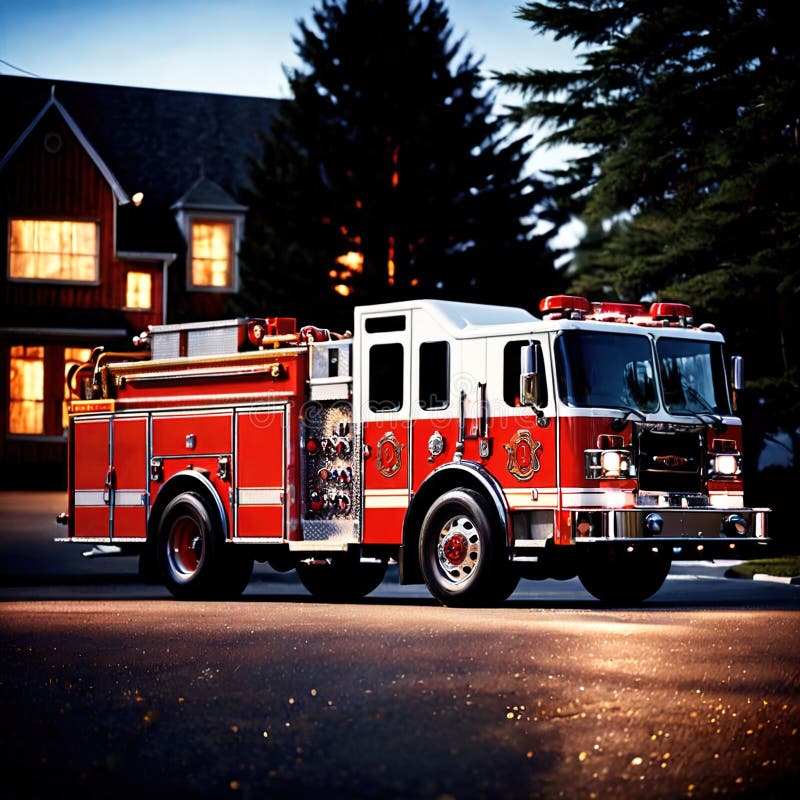 Fire Engine, Emergency Response Vehicle for Fire Fighting Stock ...