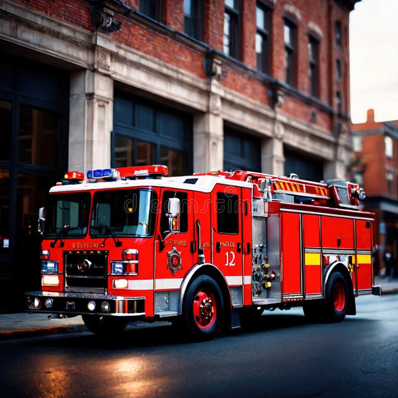 Fire Engine, Emergency Response Vehicle for Fire Fighting Stock ...