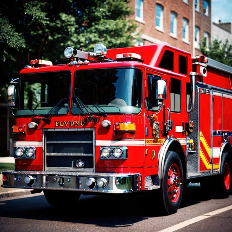 Fire Engine, Emergency Response Vehicle for Fire Fighting Stock ...