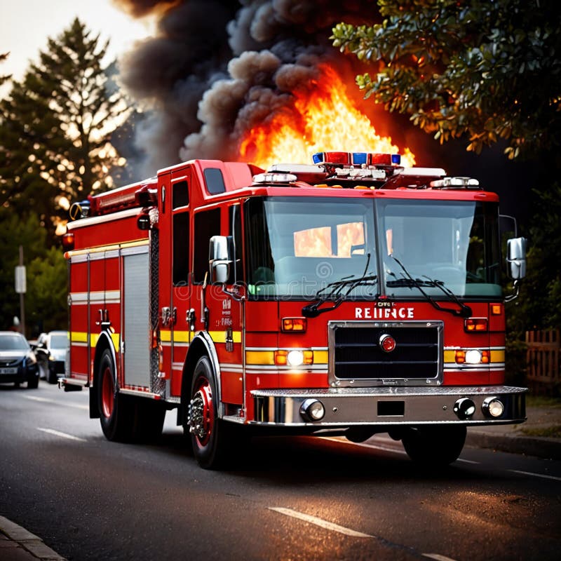 Fire Engine, Emergency Response Vehicle for Fire Fighting Stock ...