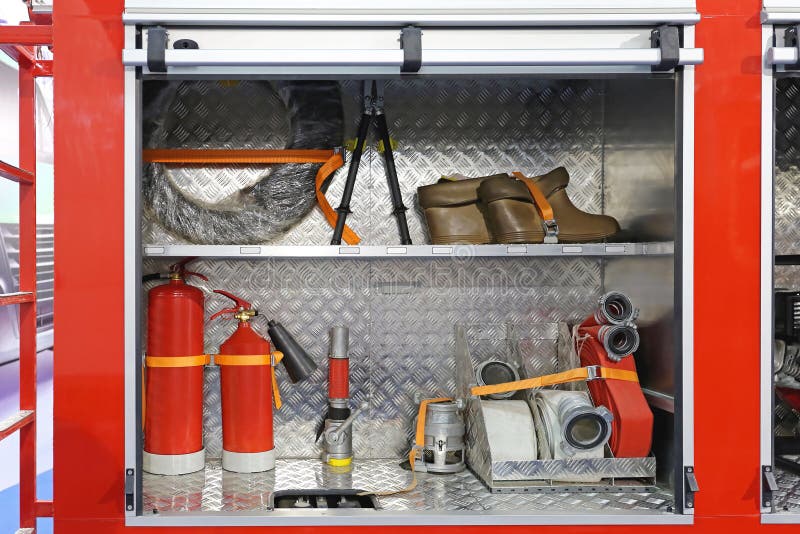 Fire Engine Equipment stock photo. Image of equipment - 55211512