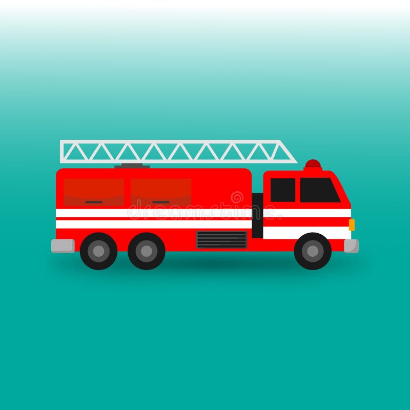 Fire Engine Firefighter Truck Illustration Stock Vector - Illustration ...