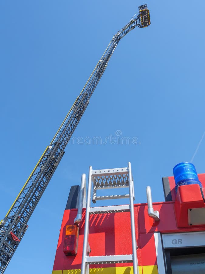 Fire Engine in the German Muensterland Stock Image - Image of blue ...