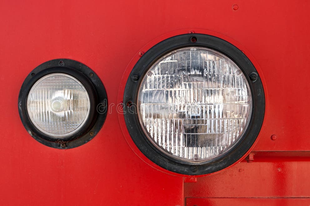 Fire Engine Headlight stock image. Image of ridged, circular - 23195911