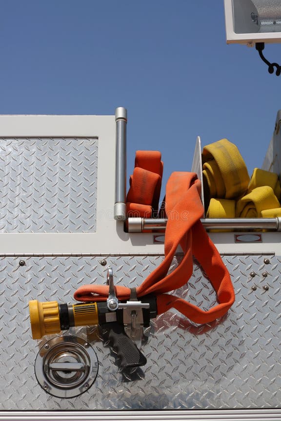 Fire engine hose stock photo. Image of industrial, rescue - 8575206