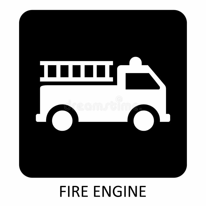 Firetruck Black White Vintage Stock Illustrations – 25 Firetruck Black ...