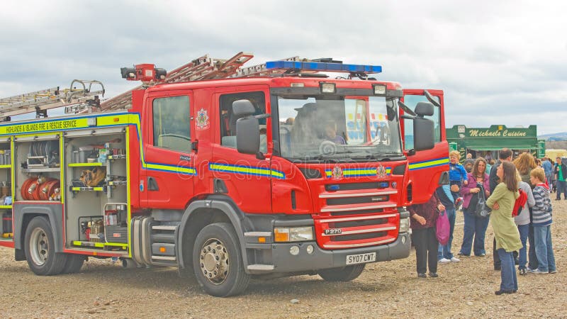 Fire Engine at Inverness Boat Festival. Editorial Image - Image of ...