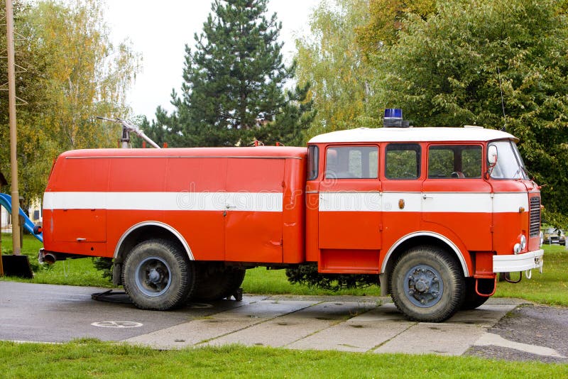 Fire Engine, Kuzelov, Czech Republic Stock Photo - Image of fireman ...