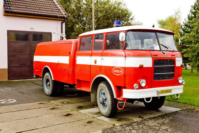 Fire Engine, Kuzelov, Czech Republic Editorial Photo - Image of moravia ...