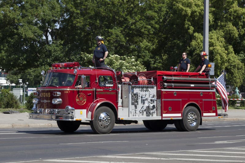 Fire Engine of the Lyons Fire Department Editorial Photo - Image of ...