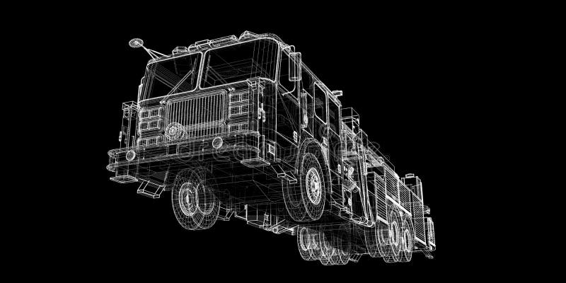 Fire Engine stock illustration. Illustration of accident - 46541424