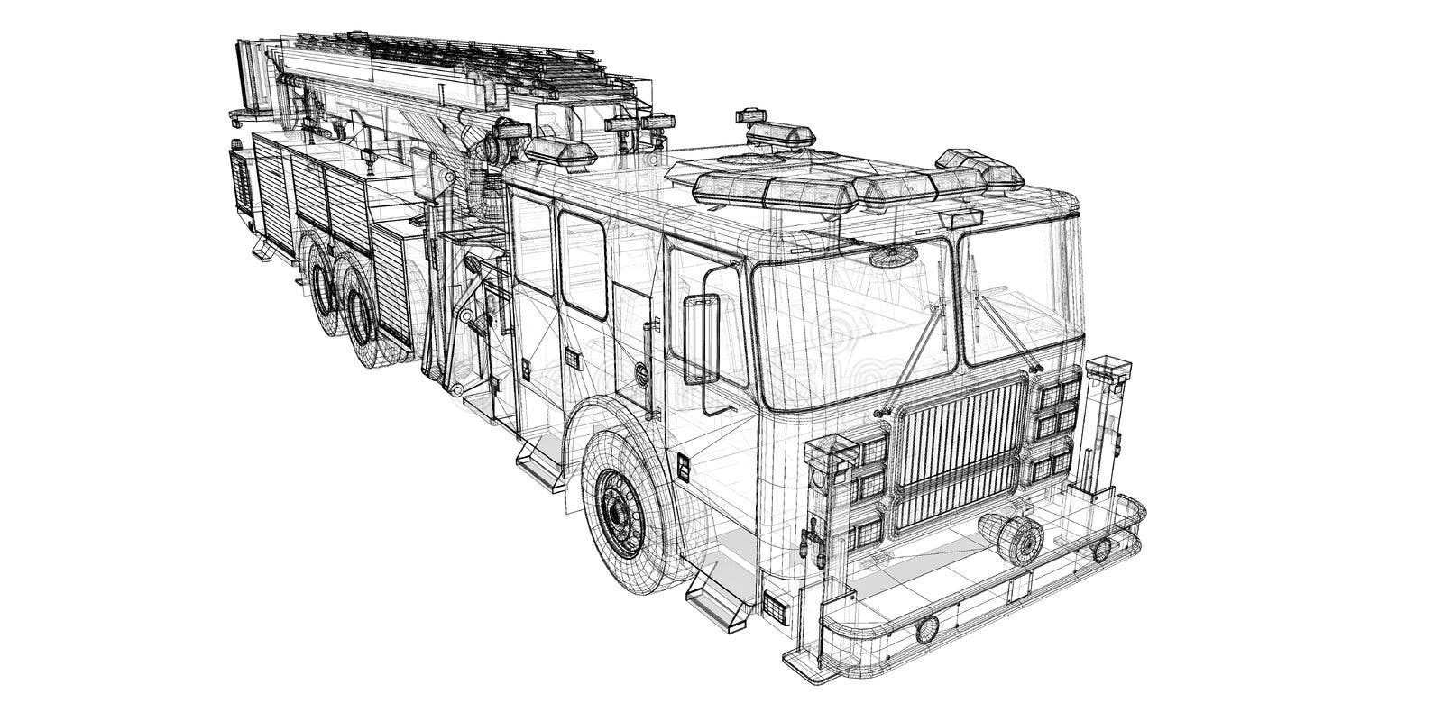 Fire Engine stock illustration. Illustration of accident - 47059554