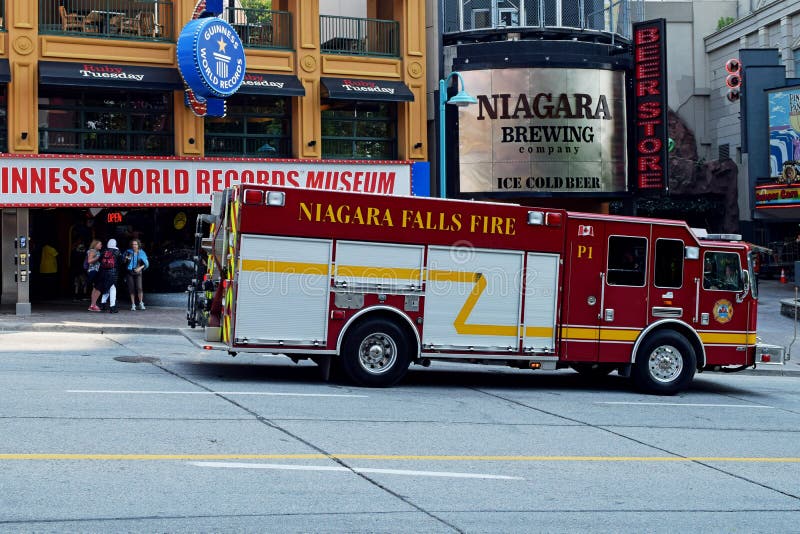 Fire Engine at Niagara Falls, Canada Editorial Stock Photo - Image of ...