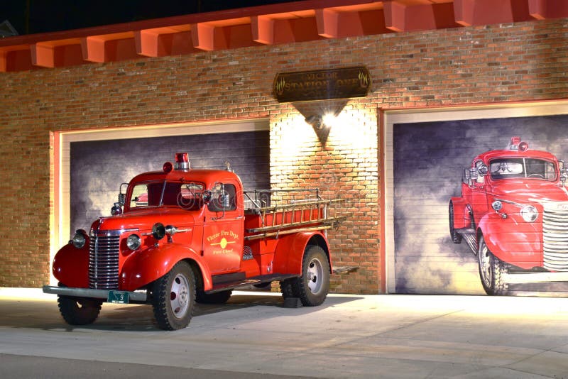 Fire Engine with Thin Red Line American Flag, Rutherford, New Jersey ...