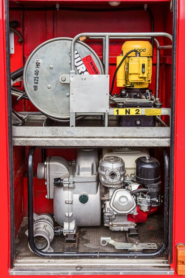 Firefighting Equipment in a Fire Truck, Rutherford, NJ, USA Editorial Stock Image - Image of ...