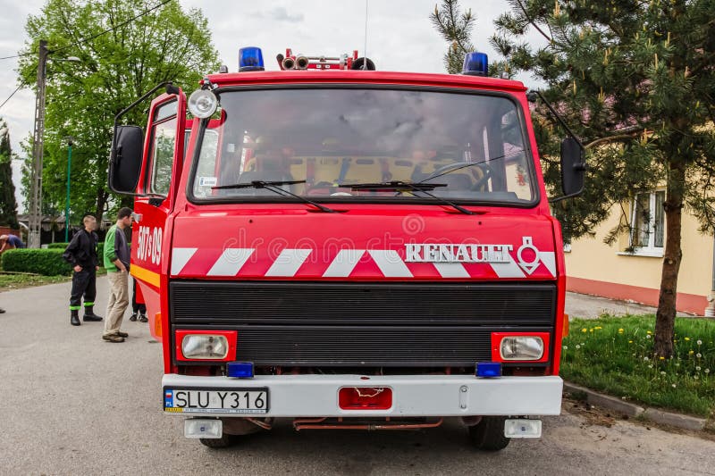 11.05.2025, Chwostek, Poland. Fire Truck with Firefighting Equipment ...